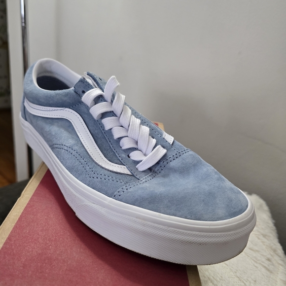 Vans | Shoes | Vans Blue And White Classic Sneakers | Poshmark